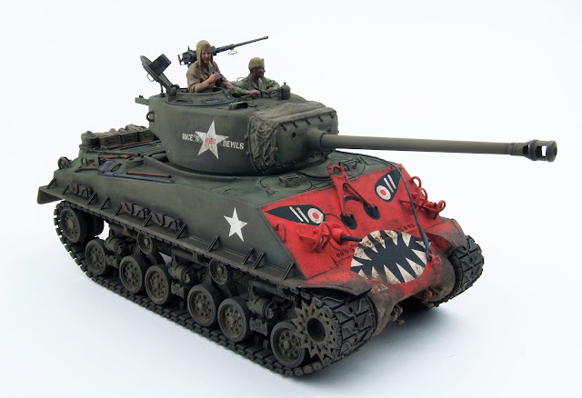 Scratchie's Models World: Sherman M4A3E8 "Rice's Red Devils" - Finished