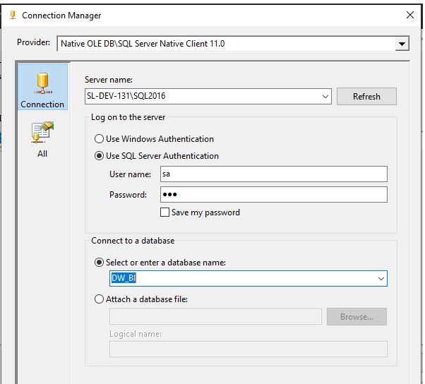 SQL Server Integration Service (SSIS) 2016 - Create OLE DB Connection ...
