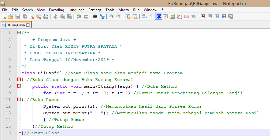 PELAJARAN PENTING: Cara Membuat Program Menghitung Bilangan