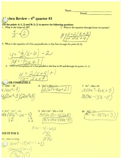 Math Classes Spring 2012: Intermediate Algebra Answer Keys - quiz and ...