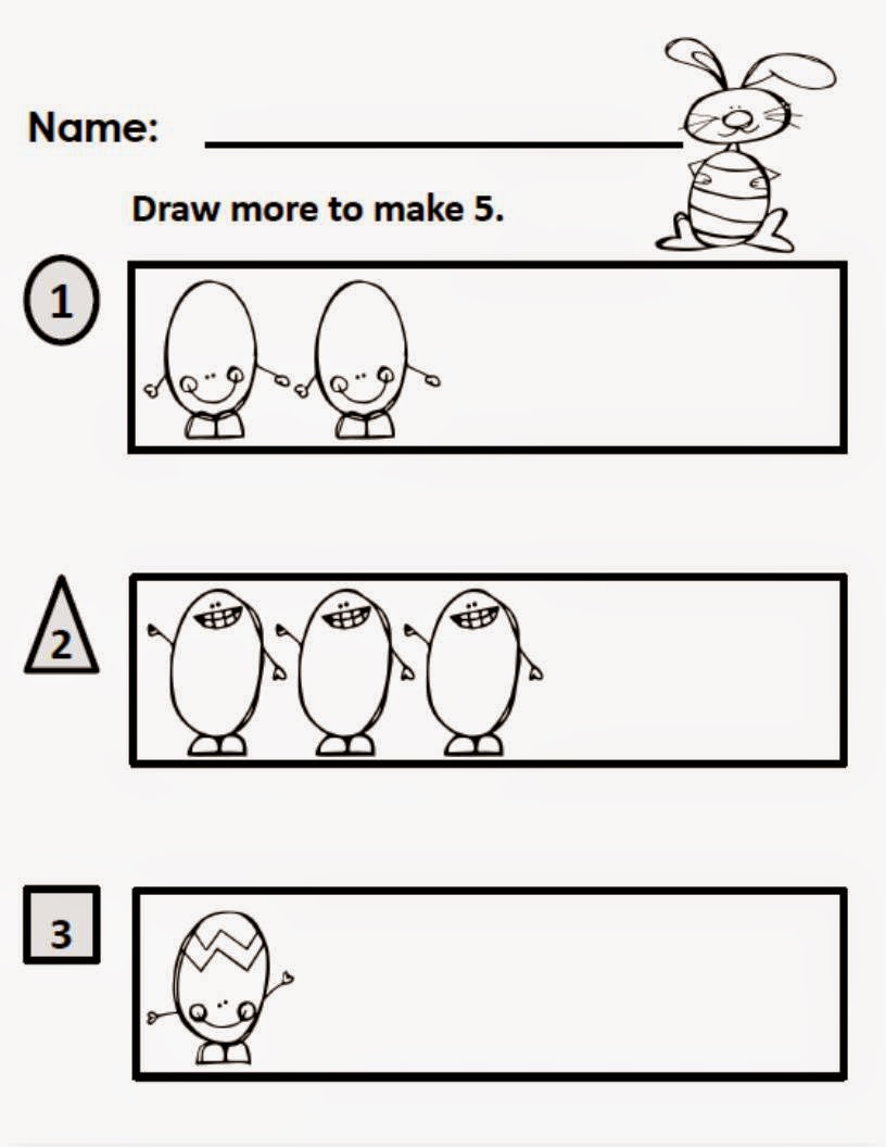 The Chalk: Composing Numbers to 5 Easter FREEBIE