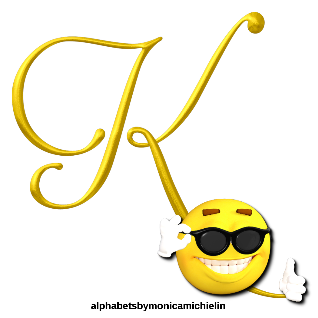 M. Michielin Alphabets: YELLOW SMILE EMOTICON EMOJI ALPHABET PNG