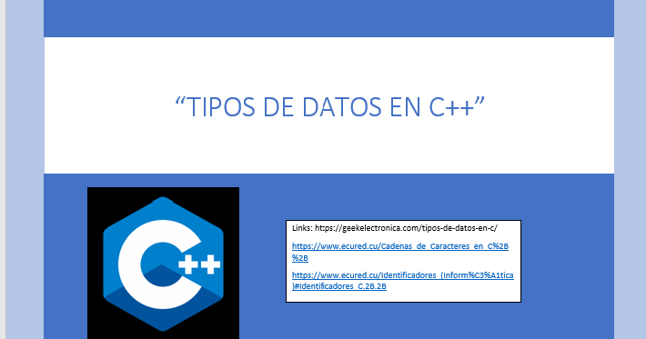 Tipos de datos en C++