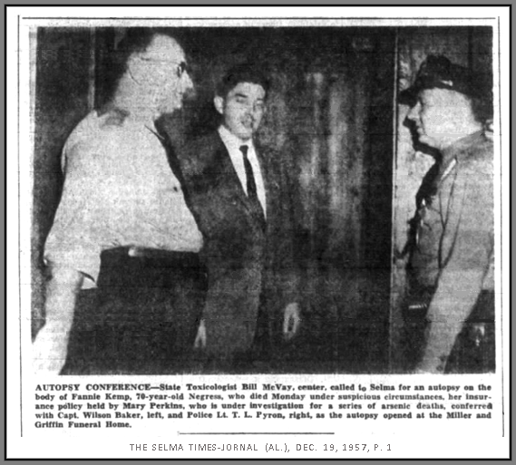 Unknown Gender History: Mary Perkins, Ambitious Alabama Serial Killer - 1957