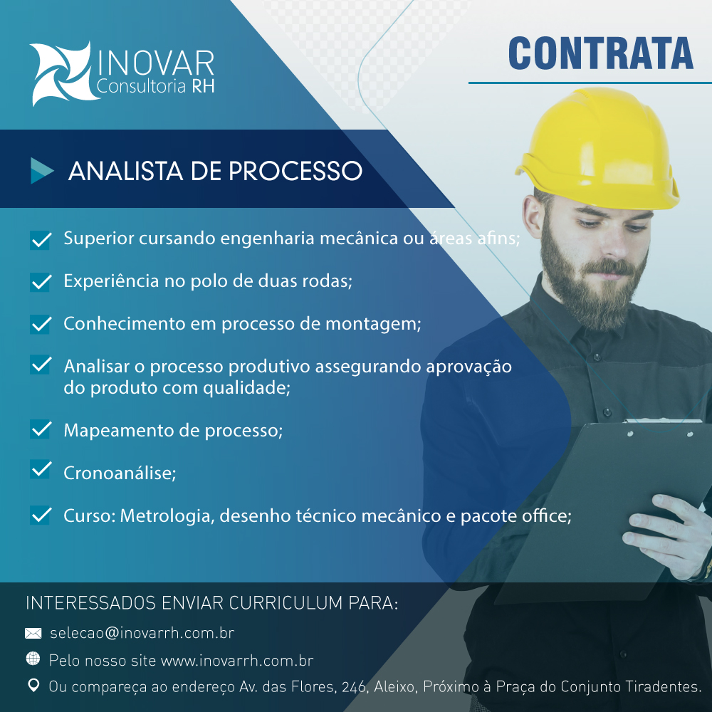 Auxiliar de Materiais/Analista de Processo/Analista Fiscal/Vendedor ...