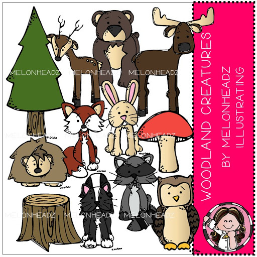 Woodland creatures clip art