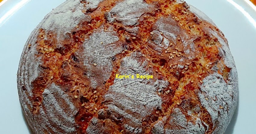 Karin's Recipe: Roti Wijen à la Italy (No-Knead Italian Sesame Seed Bread)