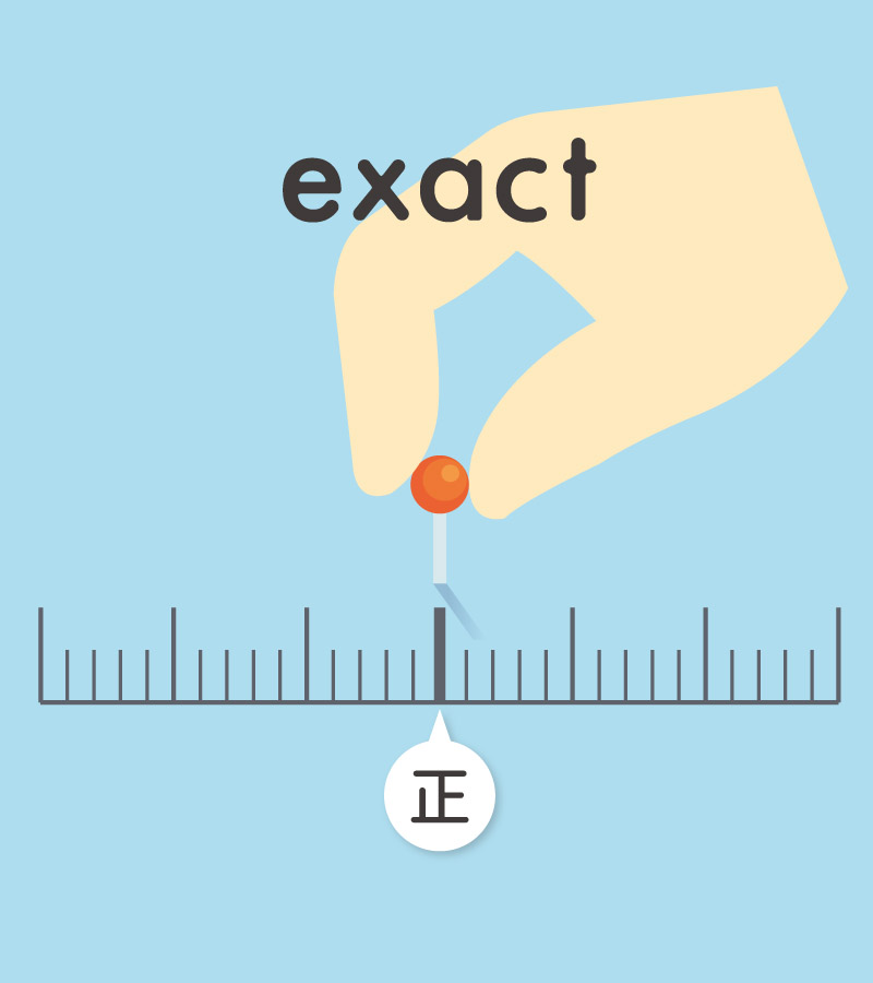 correct と exact の違いとは？