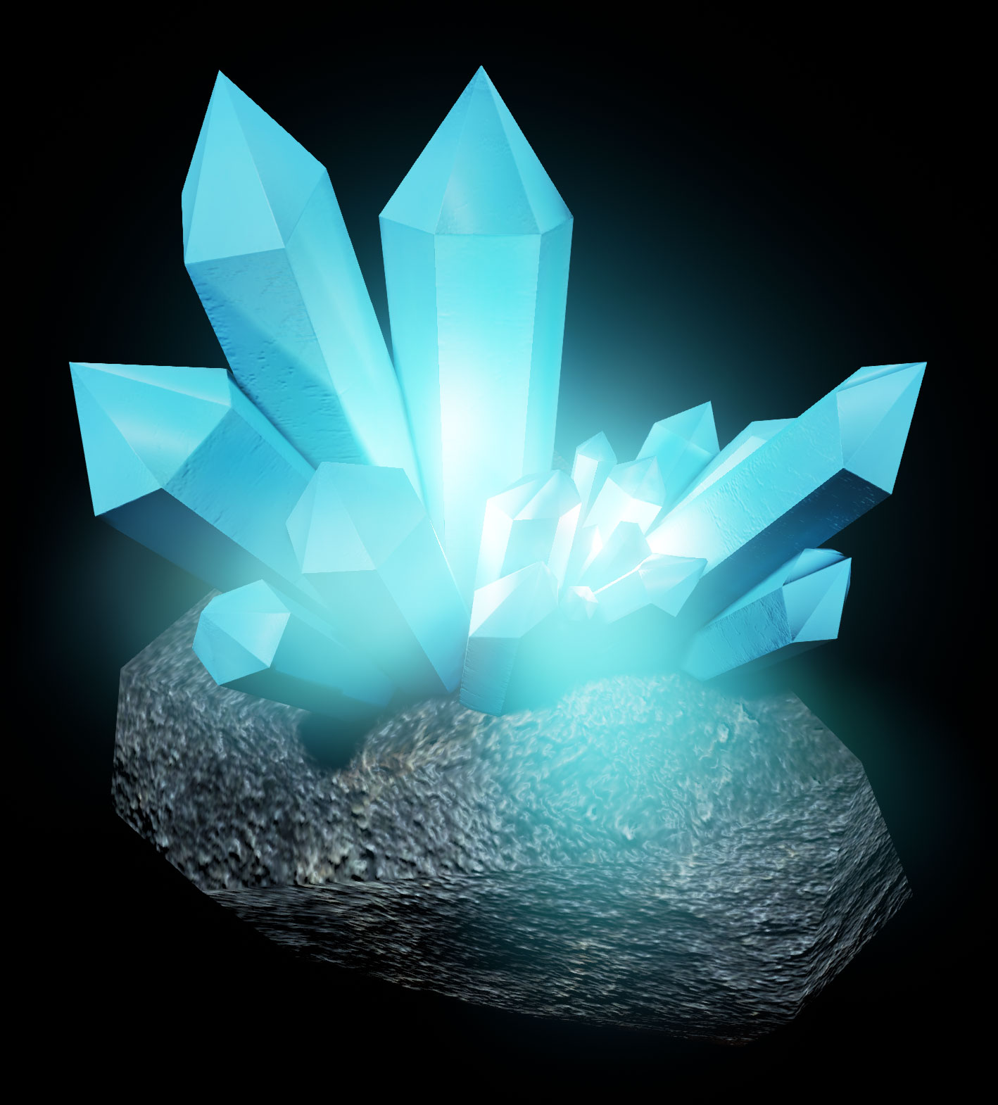 Low Poly Crystal Rock