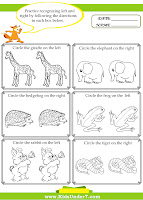 Left and Right Worksheets | Craetive Kids Colouring
