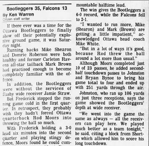 Red And Black Flashback: Ottawa Bootleggers