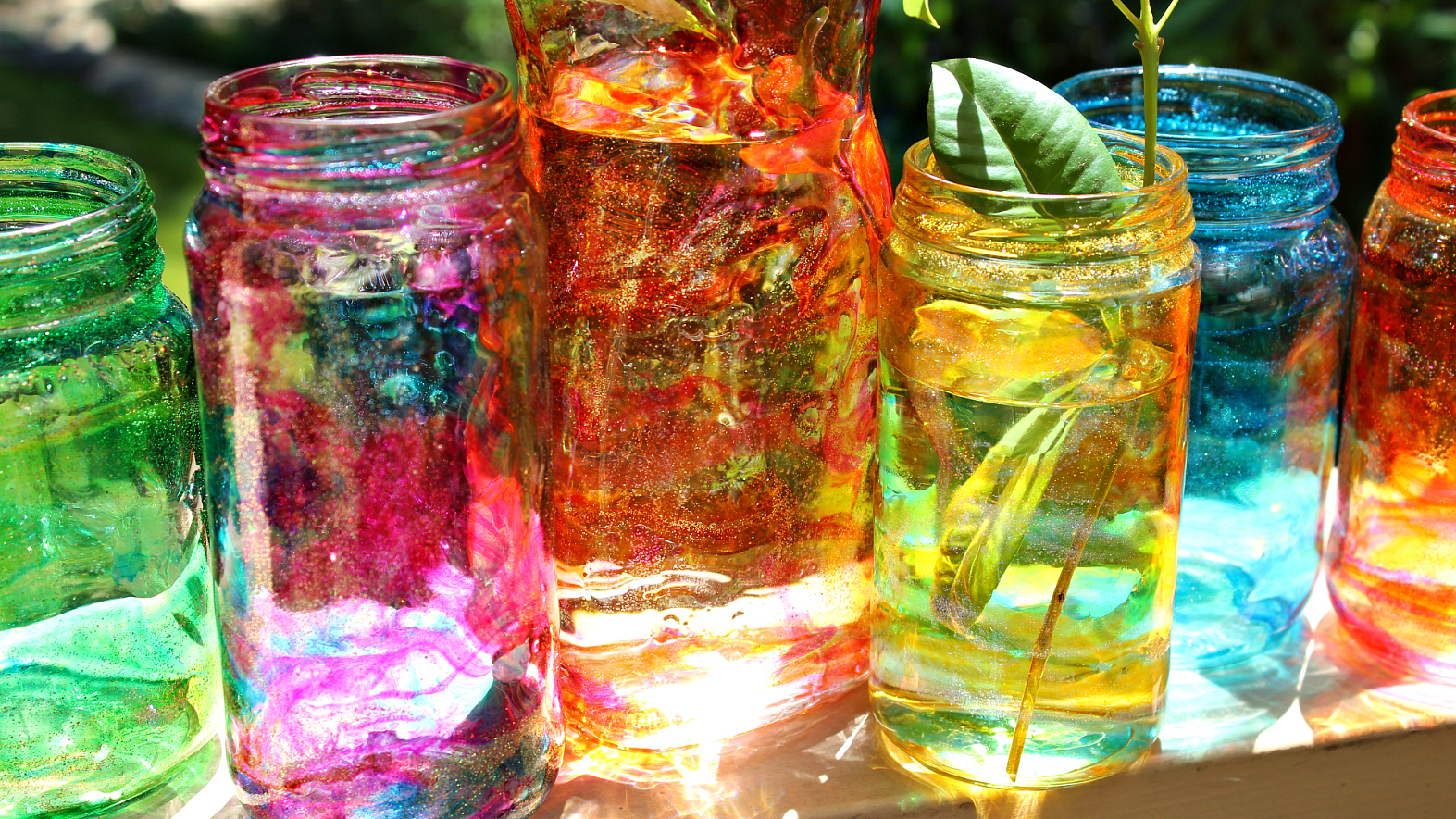Mark Montano: Tie Dye Glass Jars