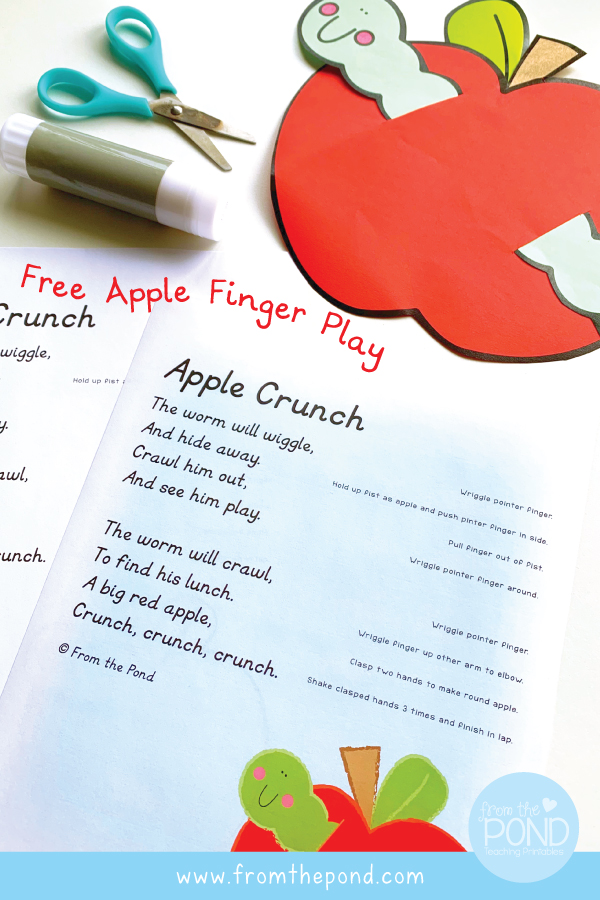 Apple and Worm Finger Play | From the Pond