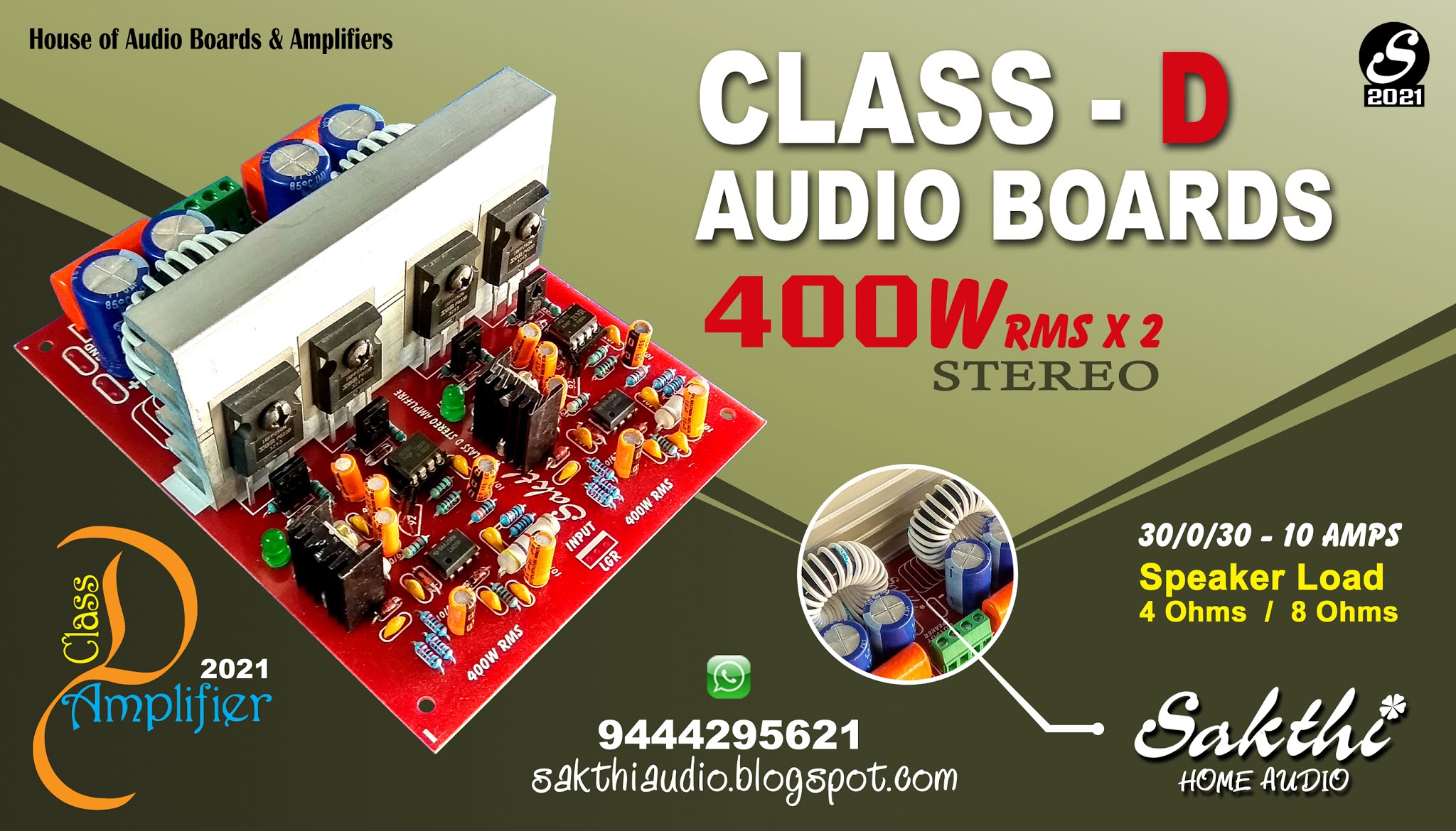 SAKTHI AUDIO CHENNAI SALEM: CLASS D APMLIFIER 400W STEREO