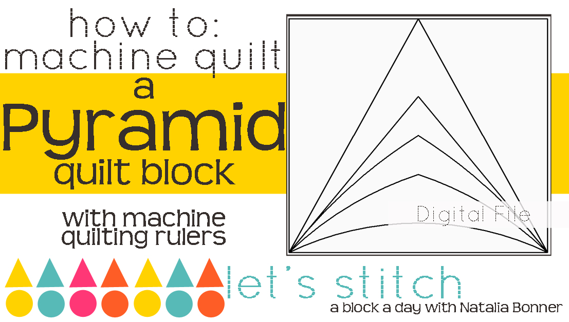 Piece N Quilt: How to: Machine Quilt a Pyramid Motif on a Square Quilt ...