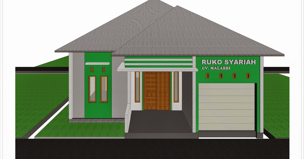 mozaik arsitek : Desain Rumah+Ruko Atap Prisma di Mandar pada lahan 100 ...