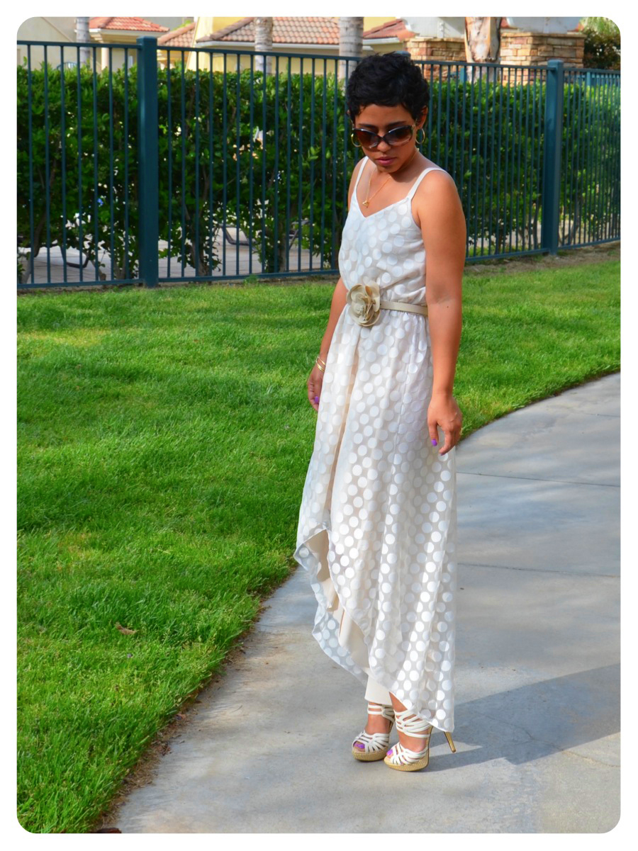 #DIY Polka Dot Mesh Dress + Pattern Review Vogue 8870 |Fashion ...