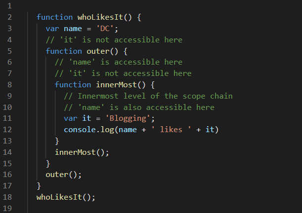 What is lexical scope?