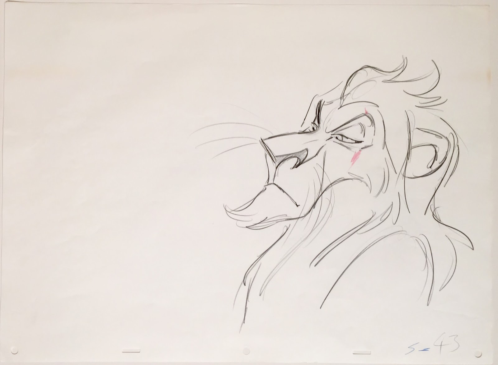 Animation Collection: Original Production Animation Drawing of Scar ...