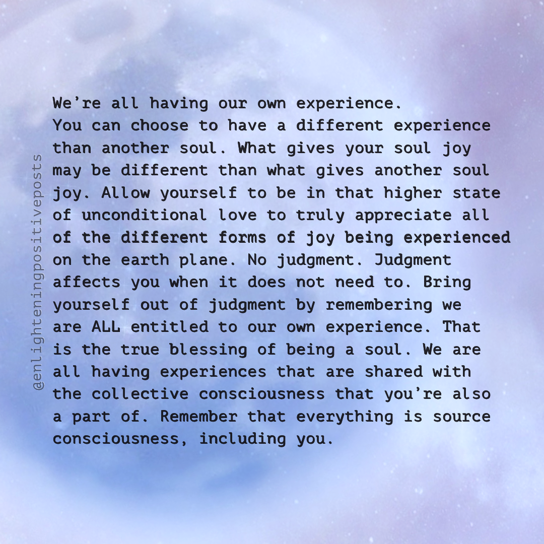 ENLIGHTENING GUIDANCE: Releasing Judgment