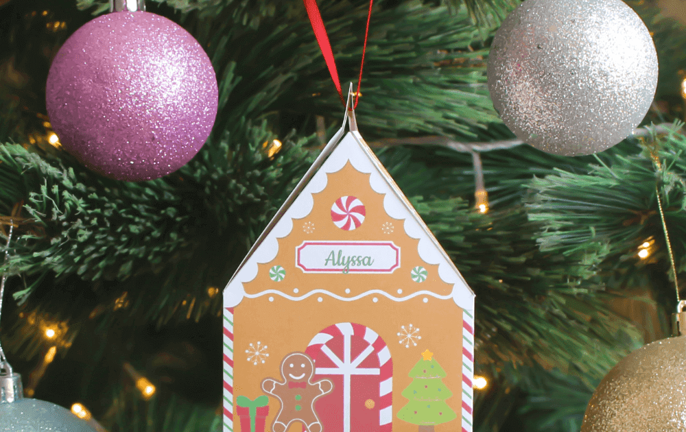 Gingerbread House Box - Christmas paper crafts - oh partyland