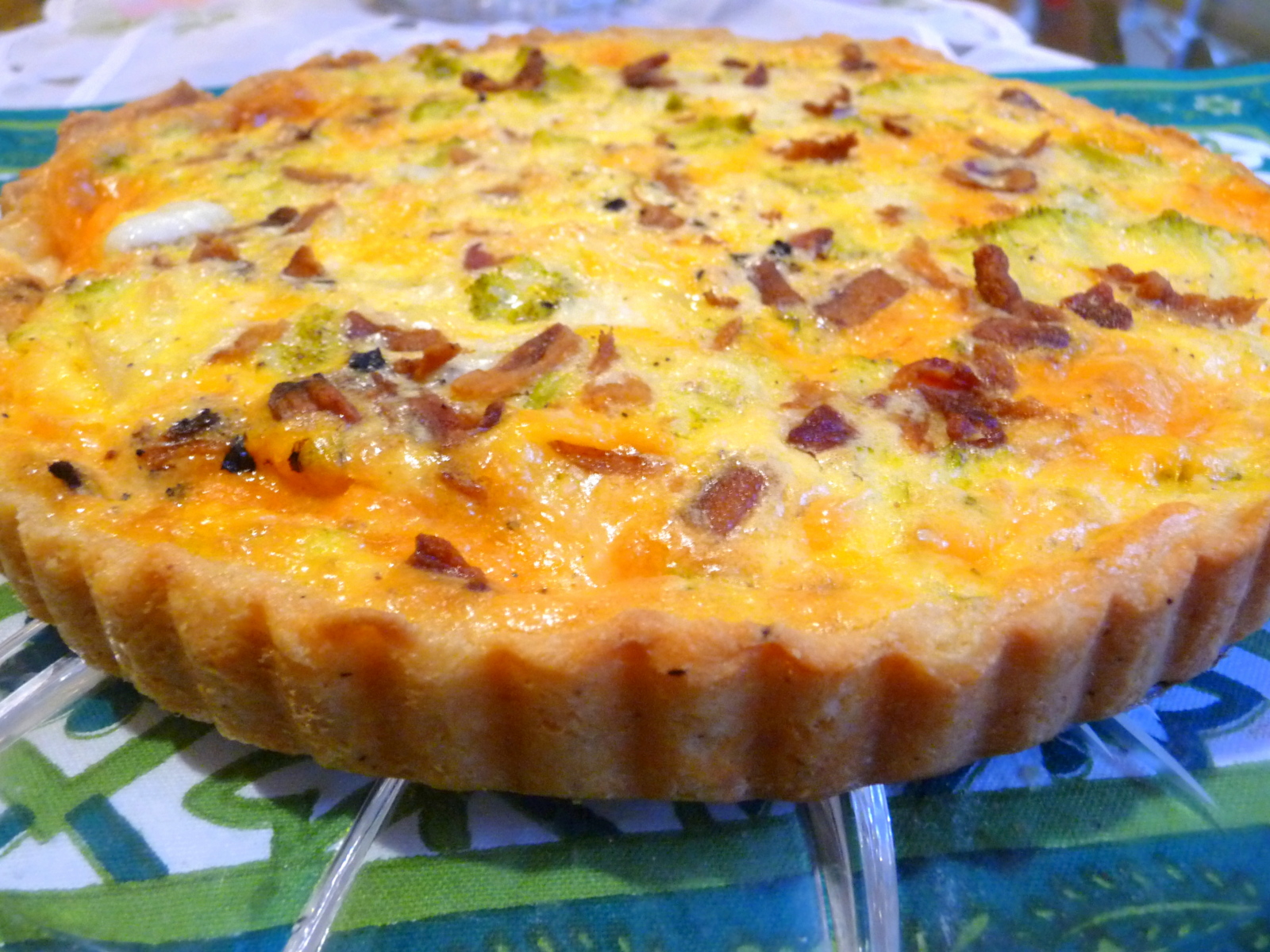 TWO-CHEESE BROCCOLI QUICHE