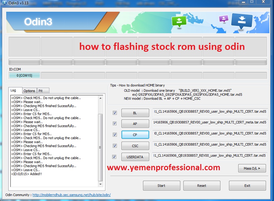 How to flash with odin v309 - circleslew