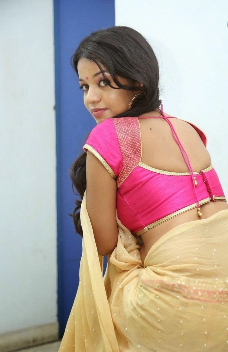 CAP: South Actress Bhavya Sri Gorgeous Stills in Sexy Half Saree
