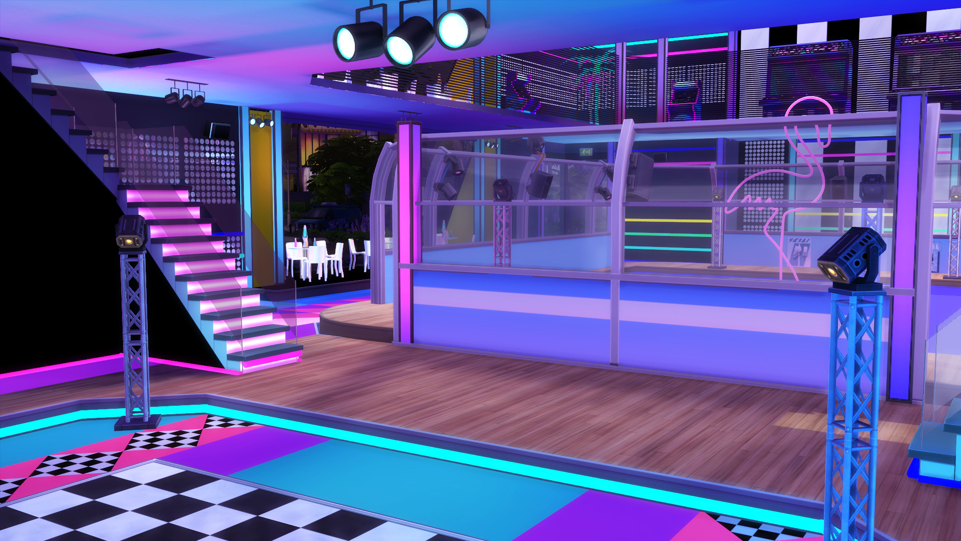 SIMS 4 | 80's-90's INDOOR ROLLER RINK + BOWLING ALLEY CLUB | DL + CC ...