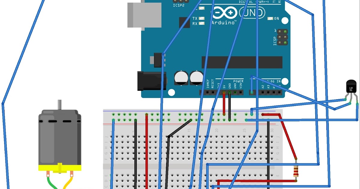 Technical hut projects: Temperature controlled Fan using Arduino
