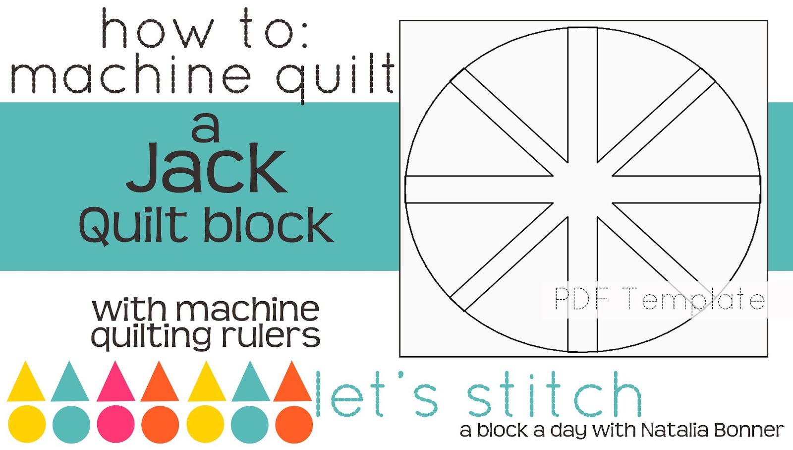 Piece N Quilt: How to: Machine Quilt a Jack Motif on a Square Quilt ...