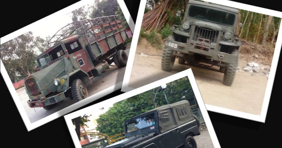 Three Vintage Vehicles of Indian Army - Shaktiman, Nissan 1Ton(4W73 ...