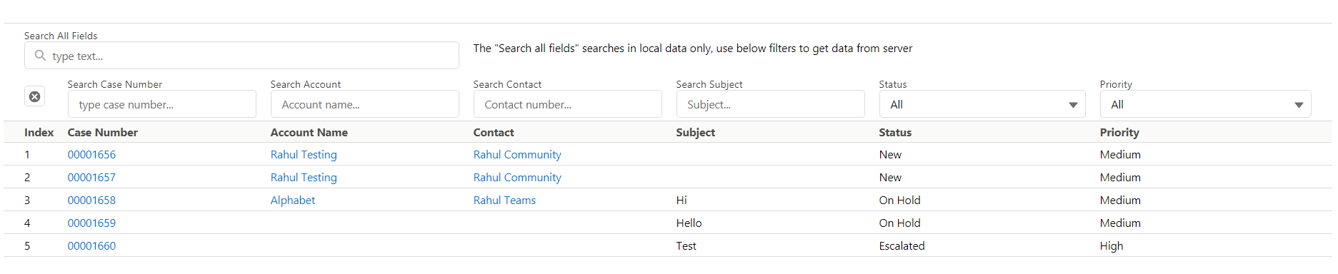 Filtered & Searchable datatable in LWC with wired method
