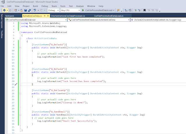 Azure Data Load (ETL) Process using Azure Functions Step by Step Example