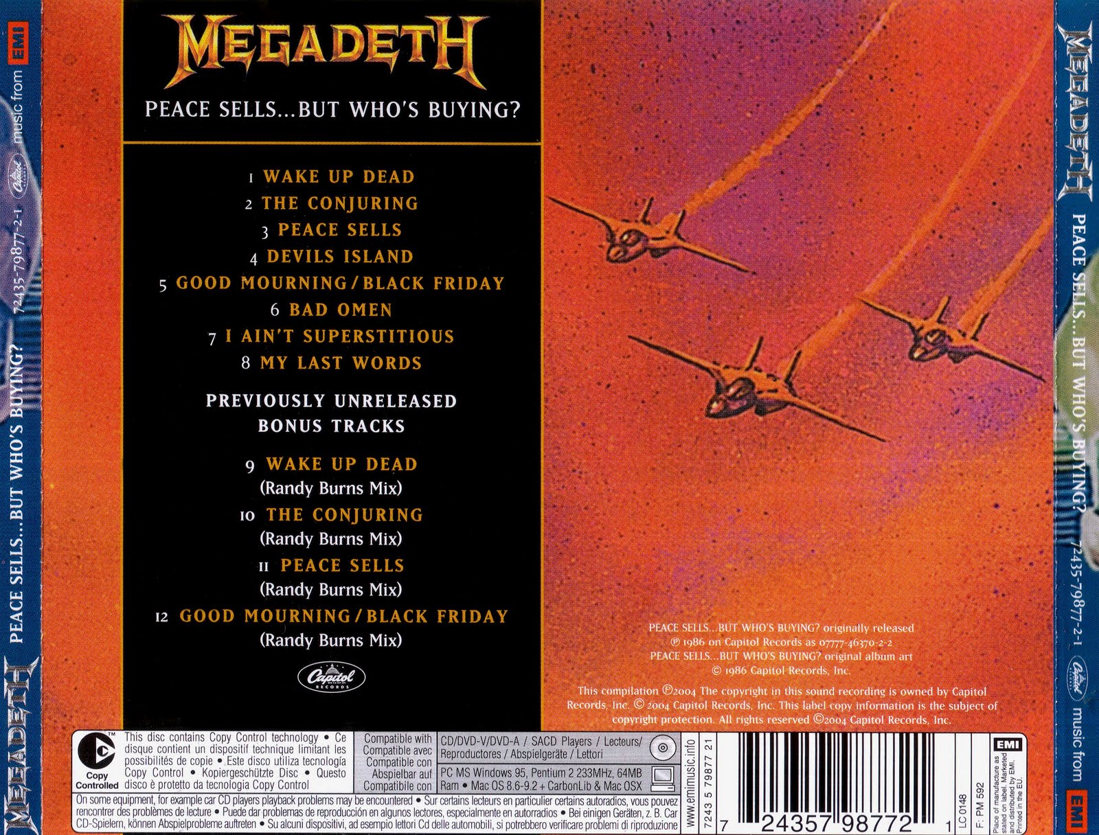 Screams of Metal: Megadeth-Peace Sells... But Who's Buying