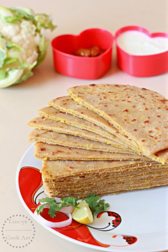 Gobi Paratha/ Cauliflower Paratha ~ Lincy's Cook Art