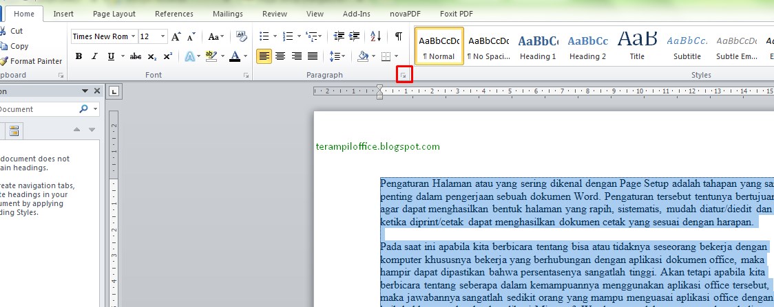 Memformat Atau Mengatur Paragraf Pada Microsoft Word - Terampil Office