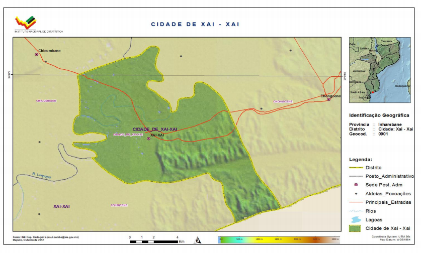 Blog de Geografia: Mapa - Cidade de Xai-Xai, Moçambique