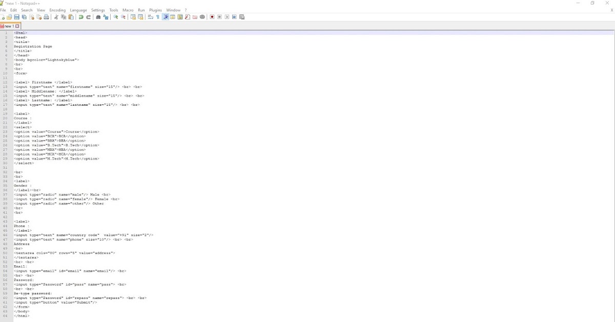 NEET Preparation: Student Information Page in HTML