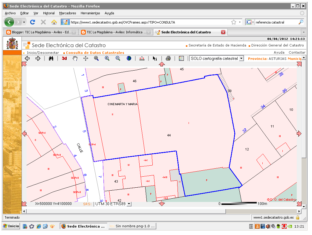 María Vega - Informática: - Visita a los mapas del Registro del Catastro.