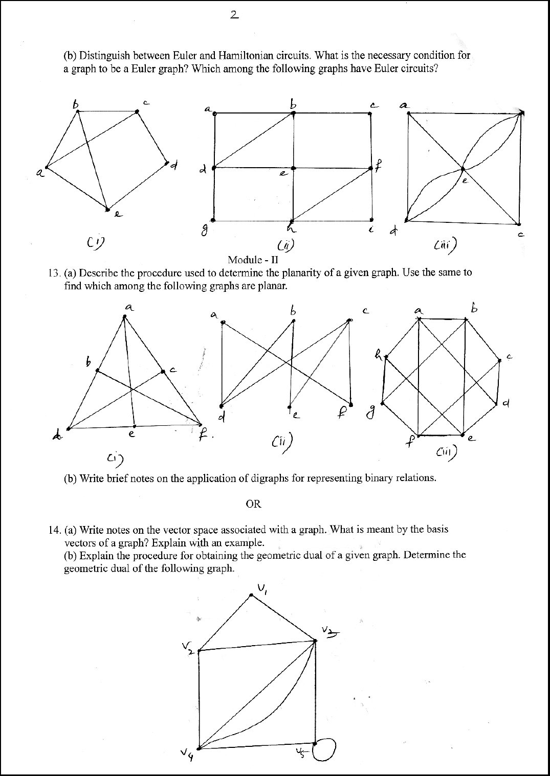 Kerala University B.Tech Graph Theory ( R ) 2017 Question Paper ...