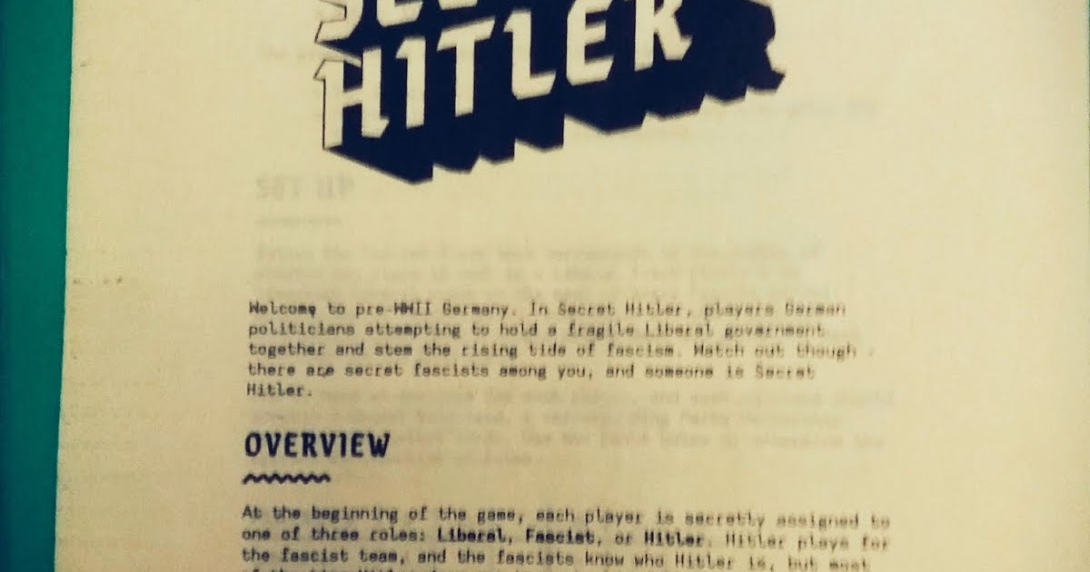 Paper and Digital: Secret Hitler board game DIY