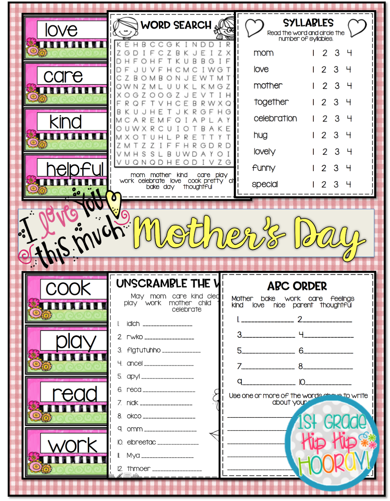 1st Grade Hip Hip Hooray!: Mother's Day...Literature, Paper Pencil ...