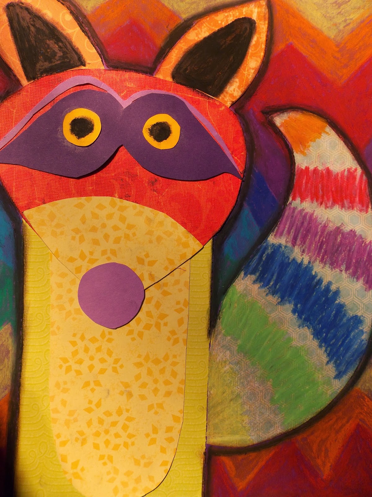 Wall Art: Picasso Animals with Construction Paper and Oil Pastels