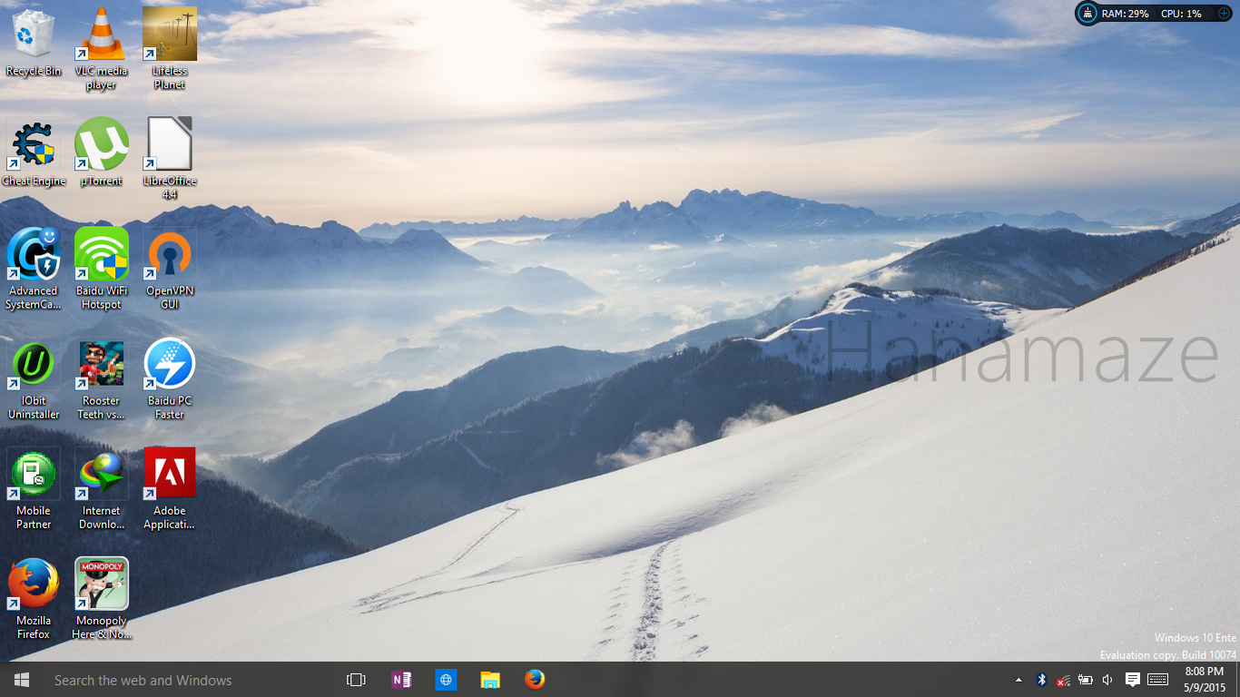 Tampilan Windows 10 TP Build 10074 - kucingtekno.com