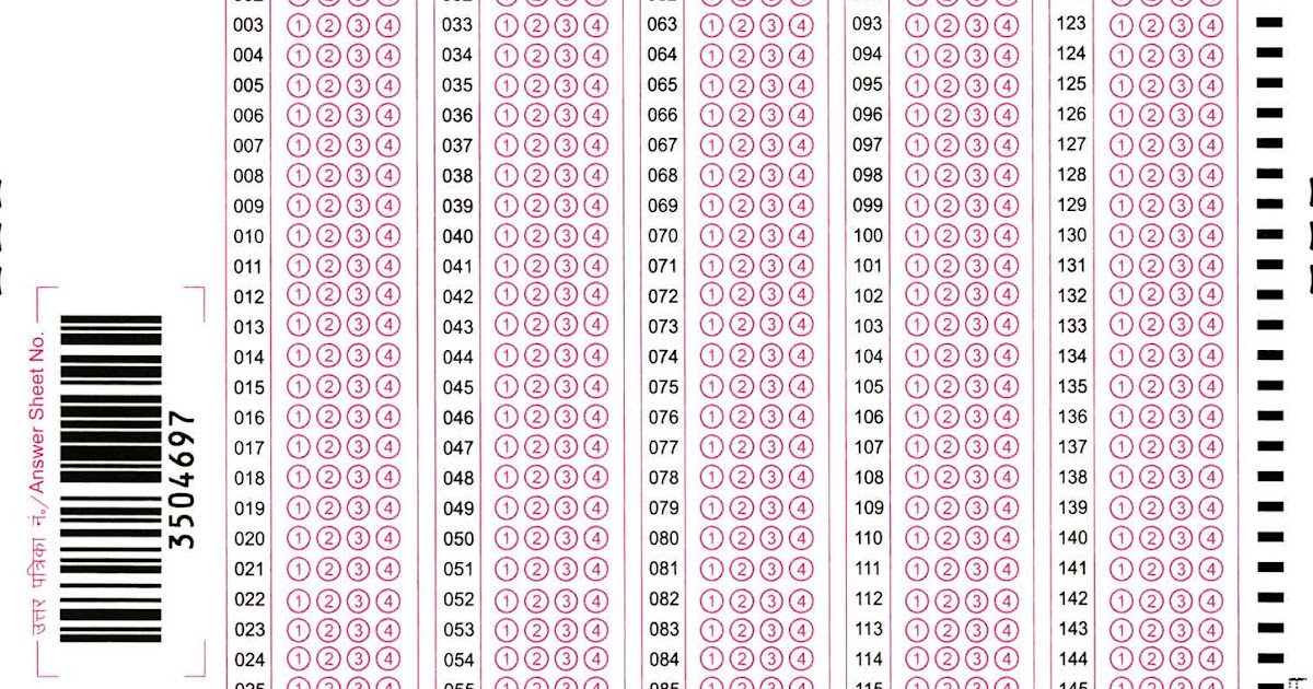 CTET OMR Sheet Sample / CTET OMR Sheet download