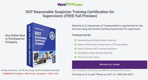 Reasonable Suspicion Training for DOT Supervisors (Buy, Own, or Online ...
