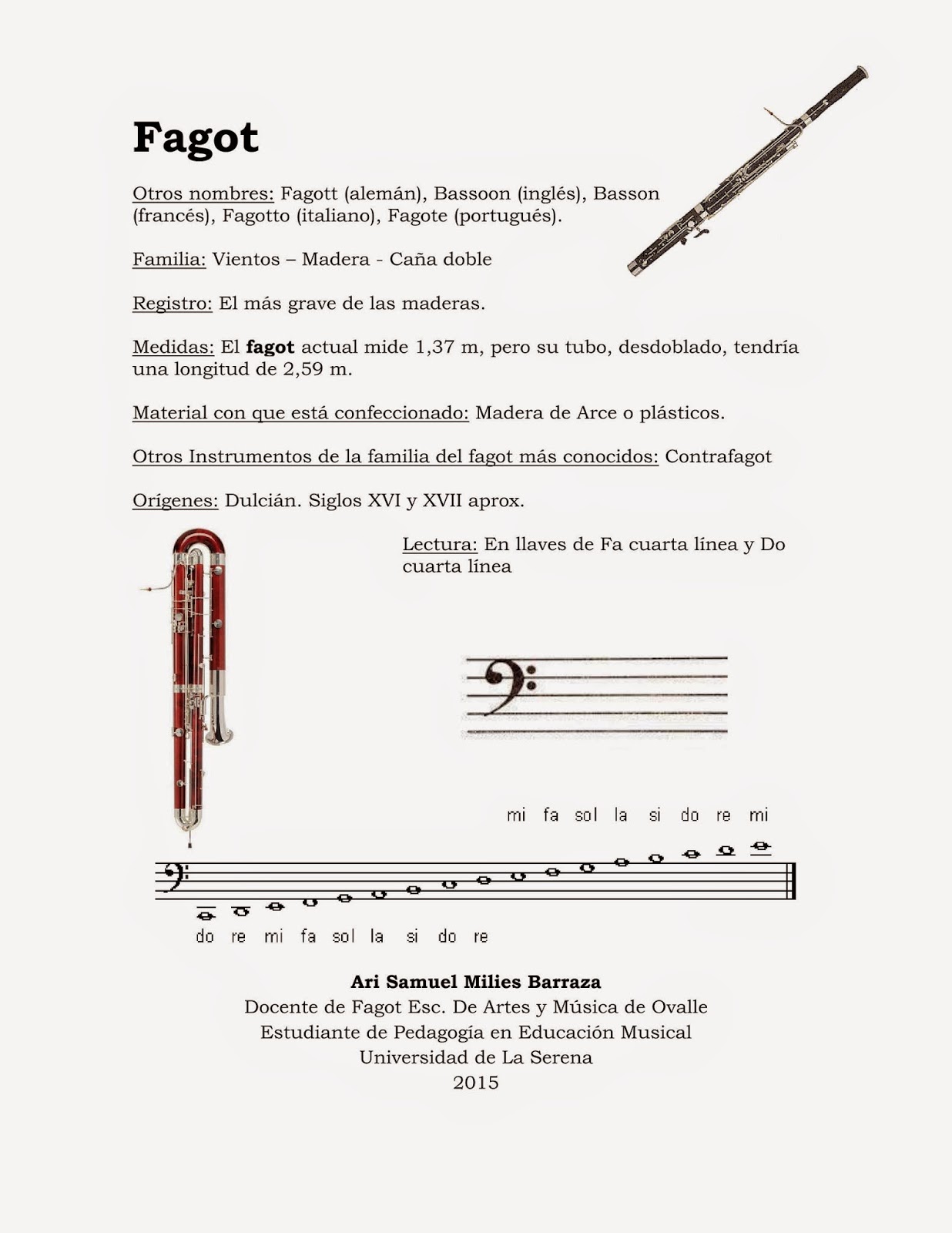 Fagot, Música y Educación... Aprendiendo lo bello de la vida...: EL FAGOT