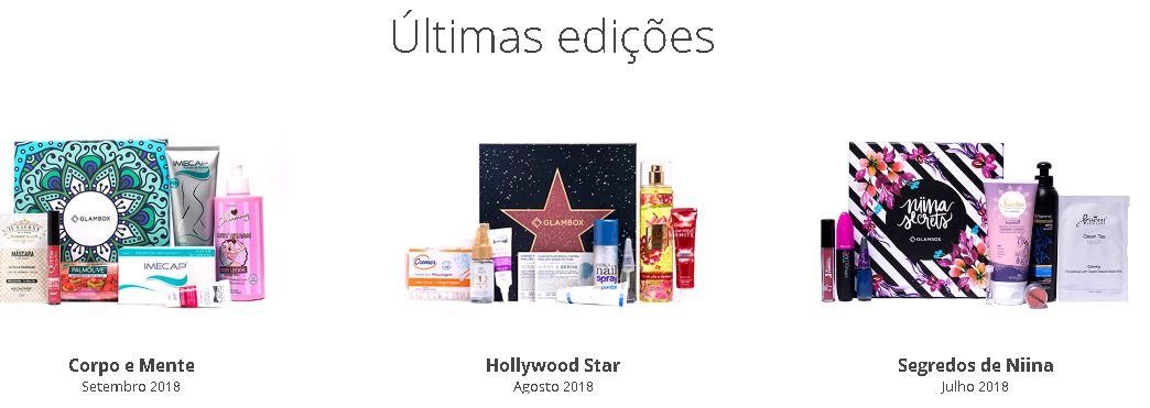 R$80 OFF na assinatura anual Glambox Agosto 2019