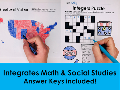 Kelly McCown: Election Day Math Worksheets for Middle School